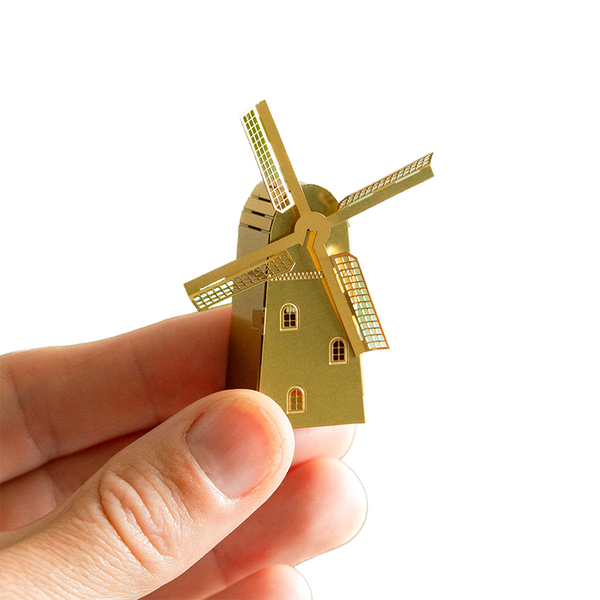 Another Studio - Windmill Brass Mini Model Terrarium decoration - Paper Plus Cloth