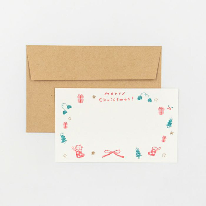 Furukawa Retro Mini Card - Glitter Christmas - Paper Plus Cloth