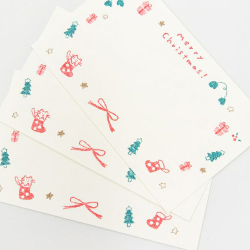 Furukawa Retro Mini Card - Glitter Christmas - Paper Plus Cloth