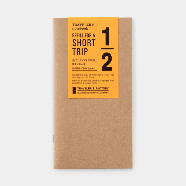 TRAVELER'S Factory Short Trip Refill - White (Regular) - Paper Plus Cloth