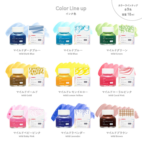 Mildliner No Moto Mildliner INK 10ml Bottle - Mild Blue - Paper Plus Cloth