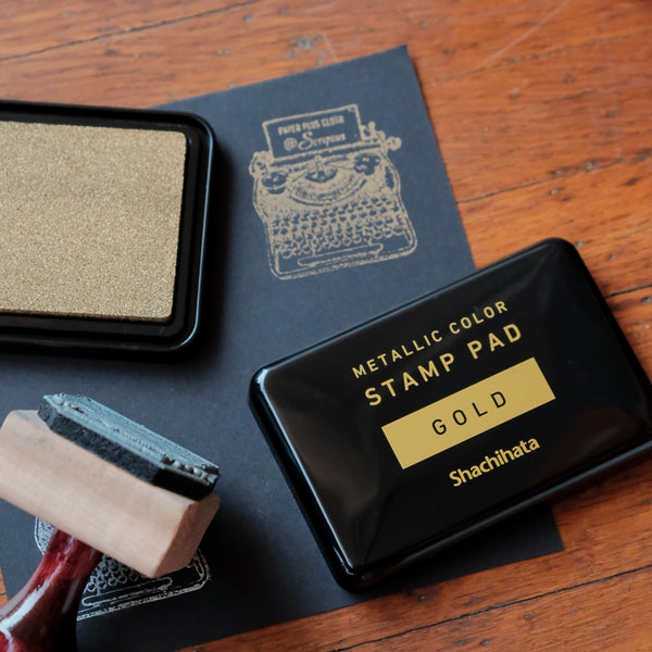 Shachihata Metallic Ink Pad - Gold - Paper Plus Cloth