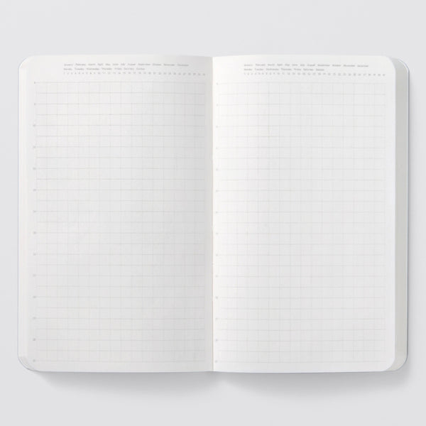Stalogy 1/2 Year Notebook A6 Slim Grid - Paper Plus Cloth