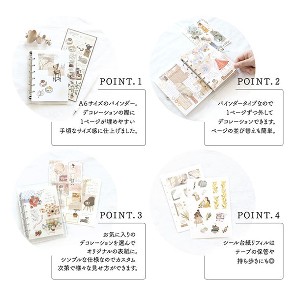 Mind Wave Bine Clear Binder - Silver Rings - Paper Plus Cloth