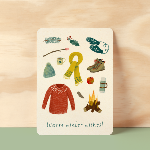 Illu-ster - Postcard | Winter walk - 08 - Paper Plus Cloth
