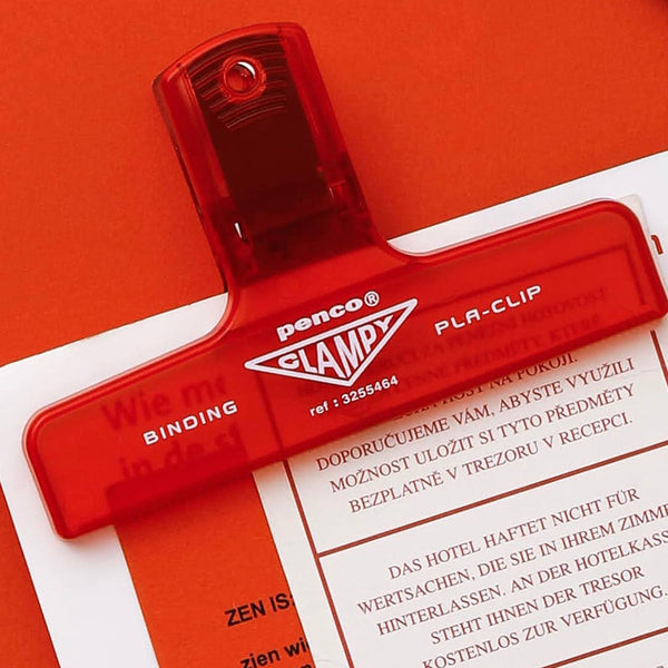 Penco Clampy Clip - Clear Red - Paper Plus Cloth