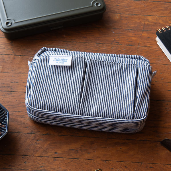 Delfonics Small Carrying Pouch - Hickory Stripe - Paper Plus Cloth