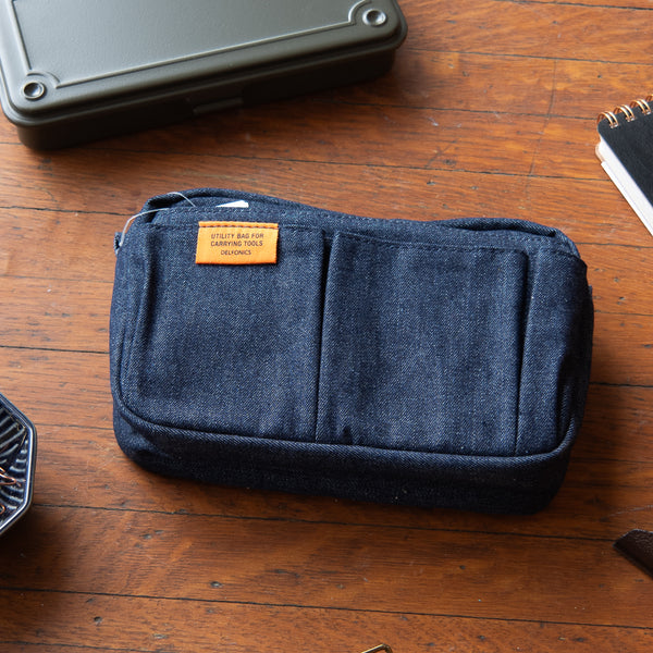 Delfonics Small Carrying Pouch - Dark Denim - Paper Plus Cloth