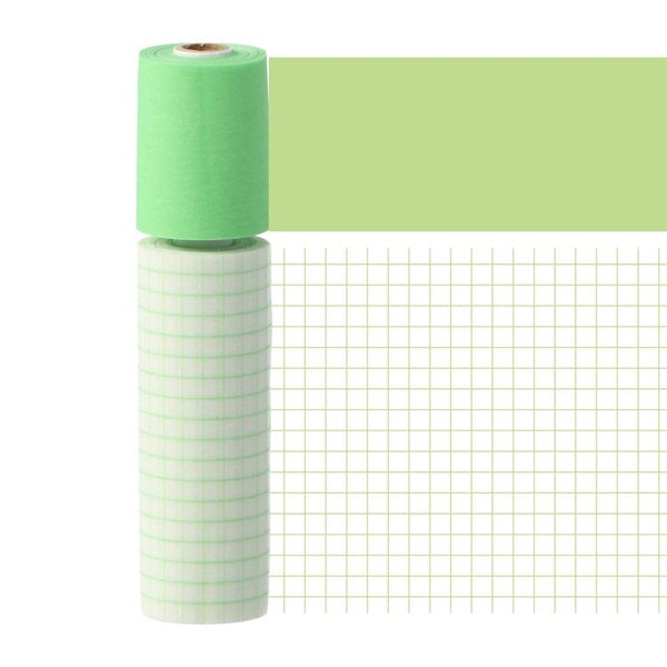 Maste Writeable Perforated Washi Tape 2pc - Green Grid - Paper Plus Cloth
