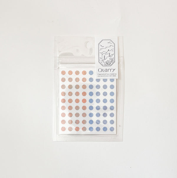 Iroha Tiny Quarry Stone Seal Stickers 5mm Octagon - Beige x Blue ...