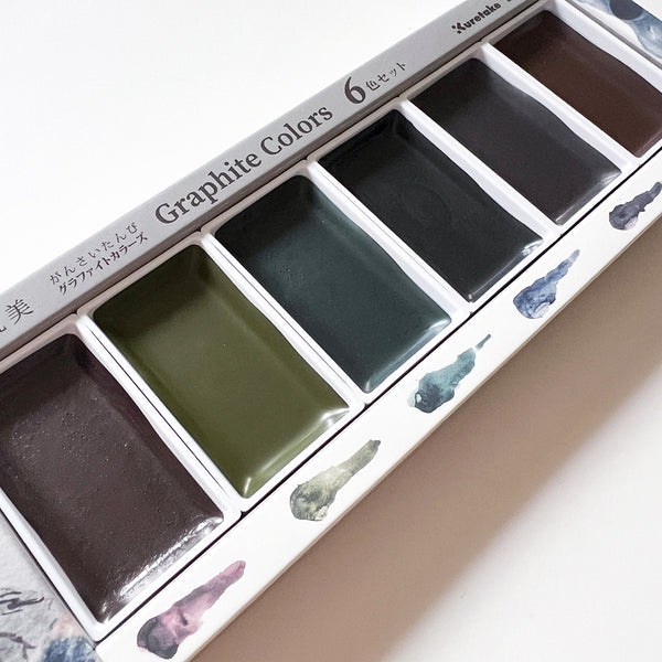 Kuretake Gansai Tambi Watercolour Graphite Color Set (6 colors) MC20GR ...