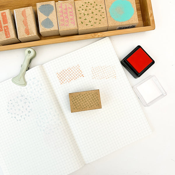 Kodomo No Kao Hanko Rubber Stamp - Ami (Cross Hatch) 1085-007 - Paper ...