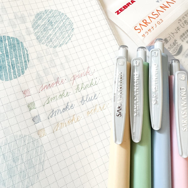 Zebra Sarasanano Limited Edition Smoke Pastel Colors - Paper Plus Cloth