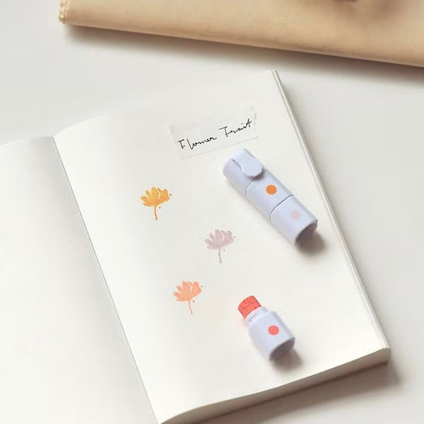 MU Inky Pen 3 Color Ink Pad - 01 Flower Fruit - Paper Plus Cloth