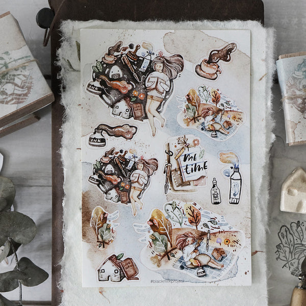 Black Milk Project Paper Sticker - Me Time - Paper Plus Cloth