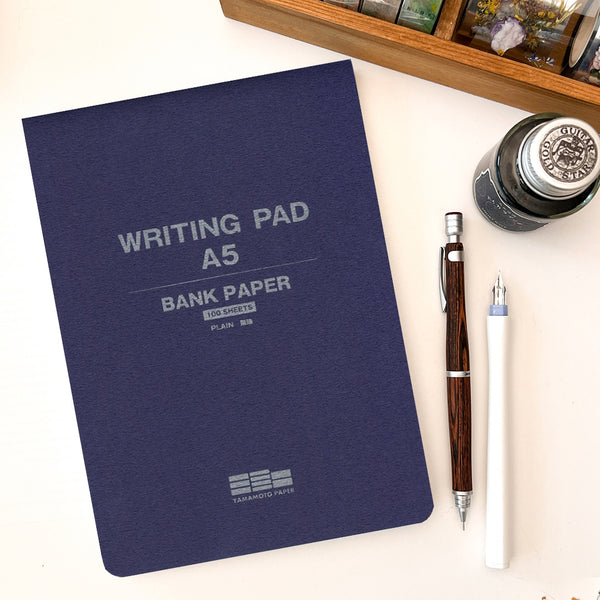 Yamamoto Paper Writing Pad A5 - Bank Paper 66.3gsm - Paper Plus Cloth