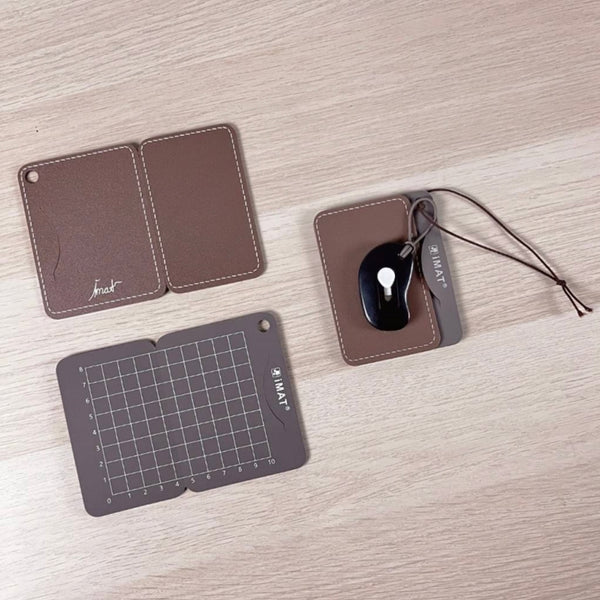 iMat Portable Mini Cutting Mat and Blade Set - Brown - Paper Plus Cloth