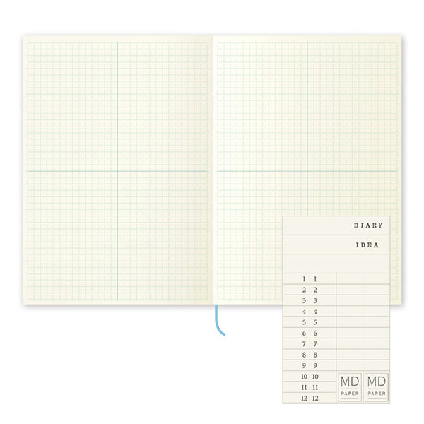 Midori MD Notebook - A5 Grid Block - Paper Plus Cloth