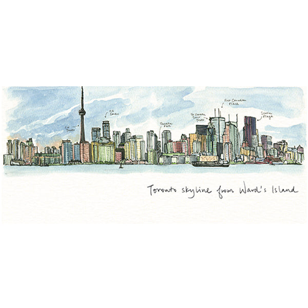 Gotamago Art Print - Toronto Skyline Postcard - Paper Plus Cloth