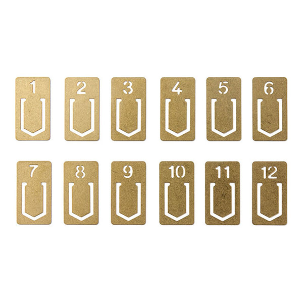 Traveler's Notebook Brass Clip Number - Paper Plus Cloth