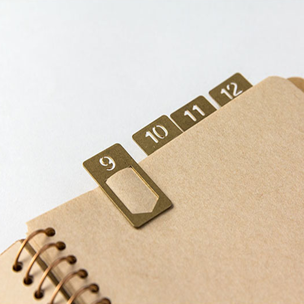 Traveler's Notebook Brass Clip Number - Paper Plus Cloth
