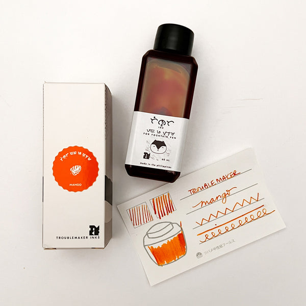 Troublemaker Standard Fountain Pen Ink 60ml Bottle - Mango - Paper Plus ...