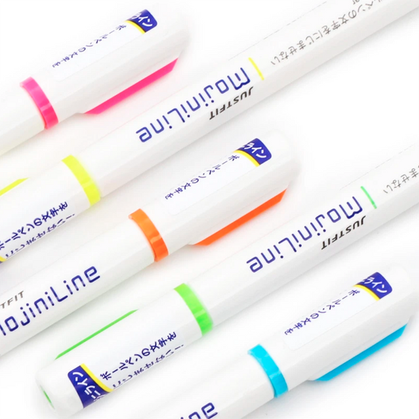 Zebra Mojini Line Highlighter - 5 Color Set - Paper Plus Cloth