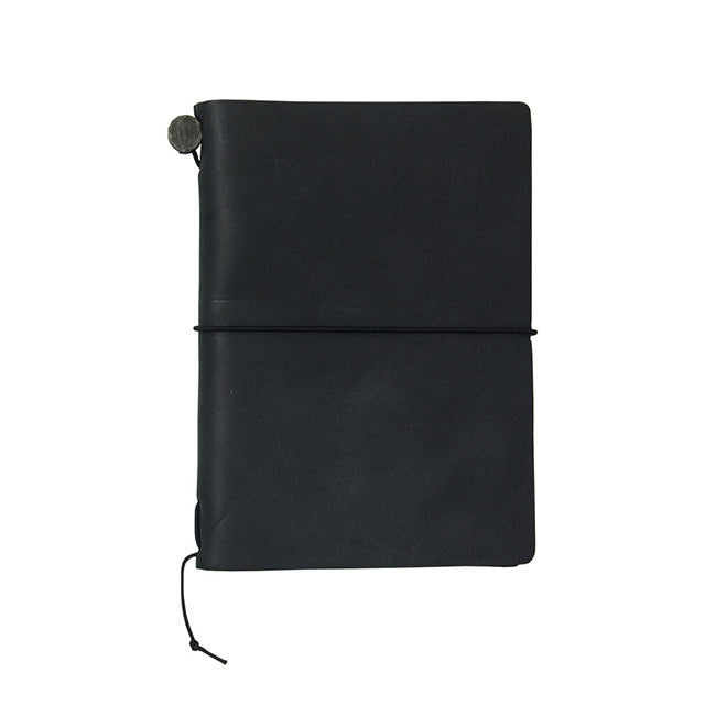 Traveler's Notebook Black - Passport Size - Leather Journal Notebook K ...