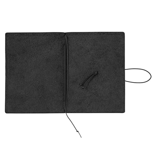 Traveler's Notebook Black - Passport Size - Leather Journal Notebook K ...